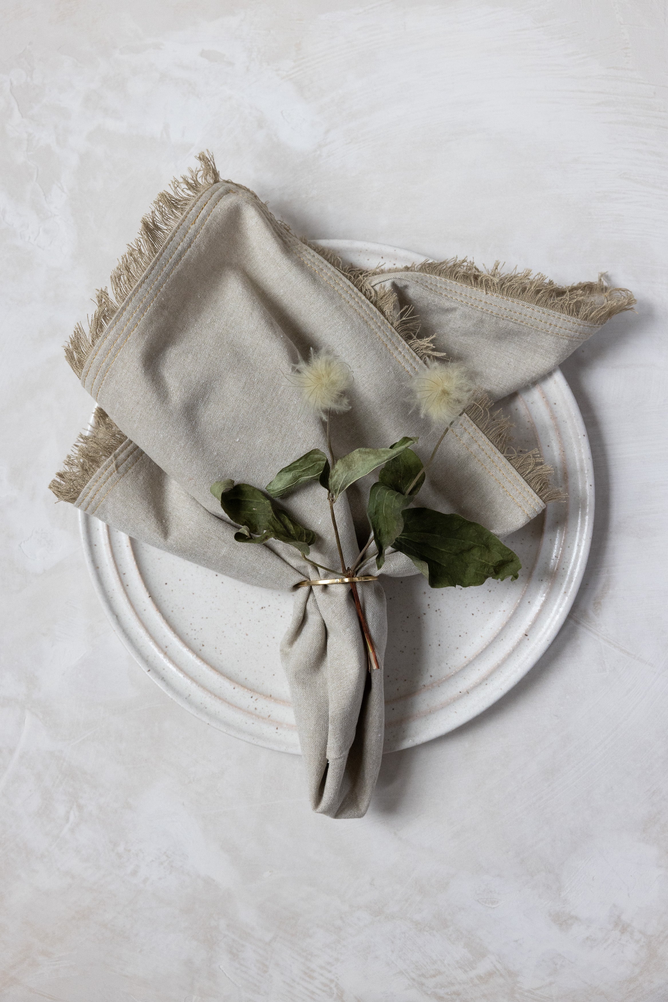 Ember Fringed Table Napkins - Set of 2 – Campfire Pottery